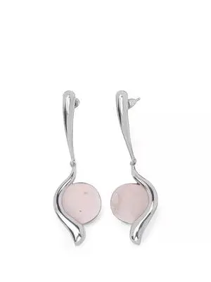 PANCONESI Aura Stone-embellished Drop Earrings - Silver