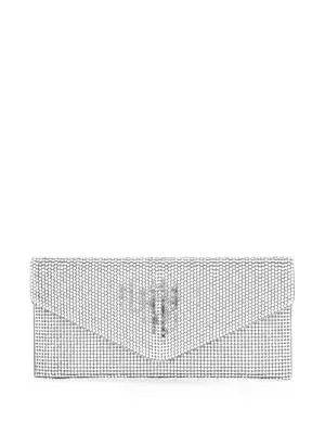 JUDITH LEIBER Crystal Envelope Embellished Clutch Bag
