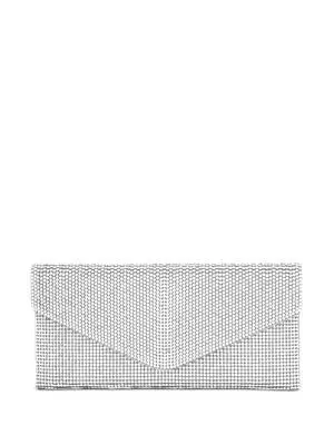 JUDITH LEIBER Crystal Envelope Embellished Clutch Bag