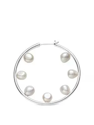 MARIA BLACK Baroque Neo Hoop Earring - Silver