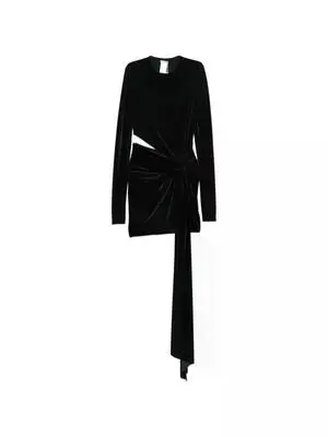 AMAZUIN Anouk Velvet Cut-out Mini Dress - Black