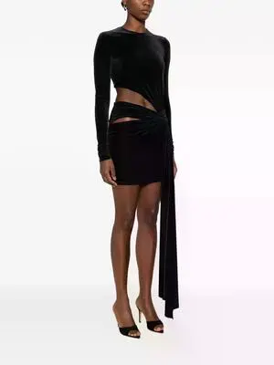 AMAZUIN Anouk Velvet Cut-out Mini Dress
