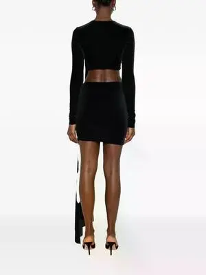 AMAZUIN Anouk Velvet Cut-out Mini Dress