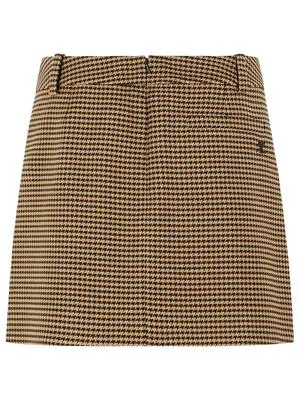 COURREGES Houndstooth' Mini Skirt In Viscose Blend