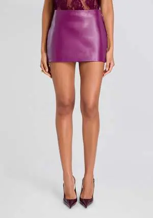 Retrofete Valerie Leather Skirt