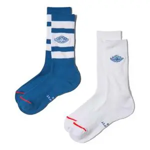 JORDAN Everyday Elevated Mid Calf Socks 'true Blue White - True Blue/white