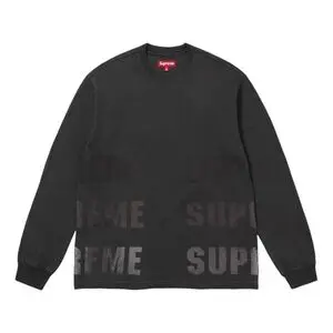 Supreme Fw26 Reflective L/s T-shirt - Black