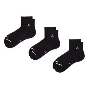 JORDAN Everyday Elevated Ankle Socks - Black