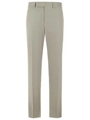 Zegna Beige Wool Trousers - Cream