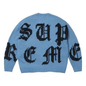 Supreme Fw26 Cross Stitch Logo Sweater - Blue