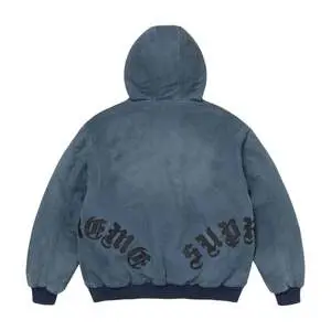 Supreme Fw26 Leather Appliqué Hooded Work Jacket