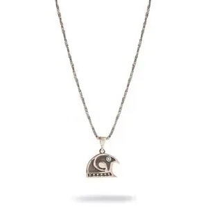 EBRU JEWELRY Guardian Falcon Emerald Eye Necklace