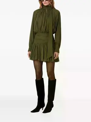 NICHOLAS Gathered-waist Mini Dress