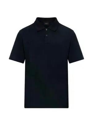 Brioni Essential Embroidered-logo Polo Shirt - Blue