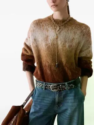 Liu Jo Brushed Wool Jacquard-knit Sweater