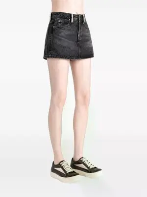 Alexander Wang Crystal-embellished Aged-effect Skirt