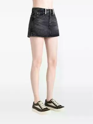 Alexander Wang Crystal-embellished Aged-effect Skirt