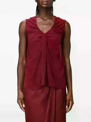 HANITA Draped V-neck Top
