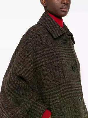 Alberto Biani Check-pattern Coat - Brown