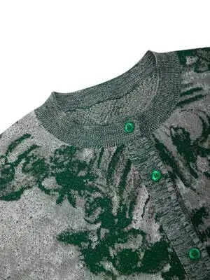 JNBY Jacquard-knit Cropped Cardigan