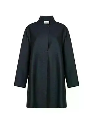 Harris Wharf London High-neck Raglan-sleeve Coat - Grey