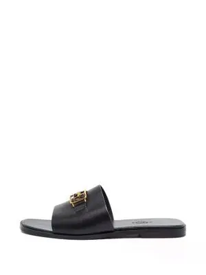 Hermès Villa Plaque Slides - Black