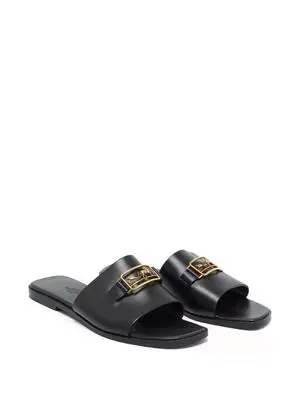 Hermès Villa Plaque Slides - Black