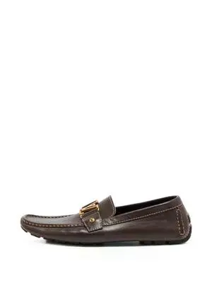 LOUIS VUITTON Monte Carlo Logo-plaque Loafers - Brown