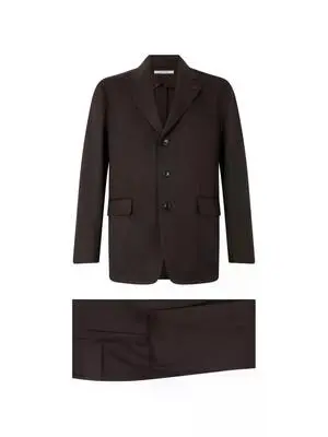 Tagliatore Notched-lapels Single-breasted Suit - Brown