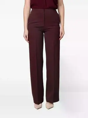 HANITA Pressed-crease Straight-leg Trousers - Red