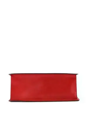 Gucci Sylvie Top Handle Bag Leather Medium Satchel - Red