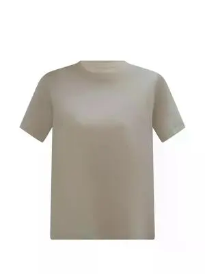 Max Mara Logo-embroidered T-shirt - Grey