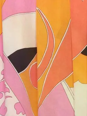 ELLA LUNA Abstract-print Strapless Flared Maxi Dress