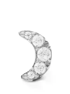 DANIEL WELLINGTON Crystal-embellished Crescent Moon Earrings - Silver