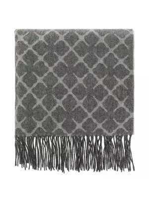 BY MALENE BIRGER Ortega Monogram-pattern Scarf - Grey
