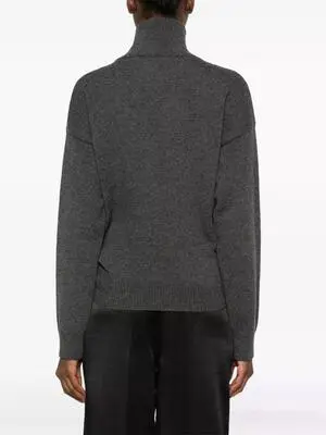 RÓHE Sculptural Wrap-detail Turtleneck Sweater - Grey