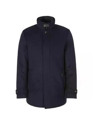 MOORER High-neck Coat - Blue