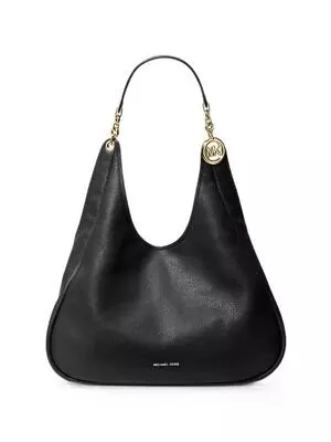 Michael Kors Ellie Large Pebbled Leather Shoulder Bag - Black