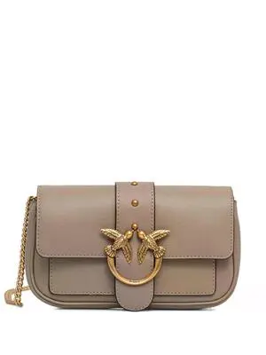 Pinko Love Birds Leather Shoulder Bag