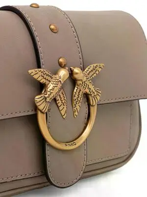 Pinko Love Birds Leather Shoulder Bag