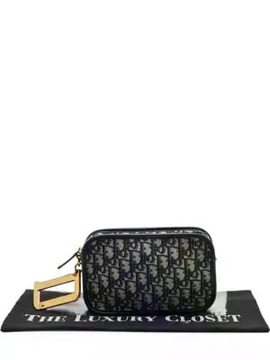 Dior 2018 Diorquake Oblique Canvas Clutch Bag - Blue