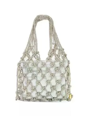 HIBOURAMA Carrie Crystal-embellished Tote Bag - Silver