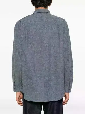 Stone Island Logo-embroidered Chest-pocket Shirt