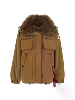 AFTER/LABEL Ushuaia Faux-fur Trim Jacket - Brown