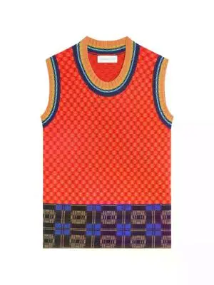 Dries Van Noten Jacquard Wool Sweater - Orange