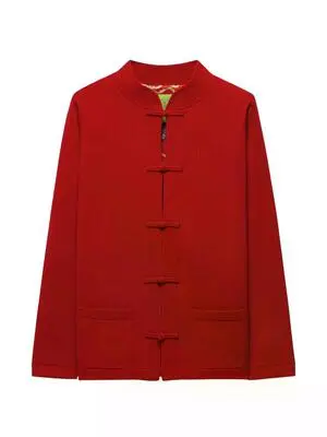 Shanghai Tang Tang Frog-fastening Cardigan - Red