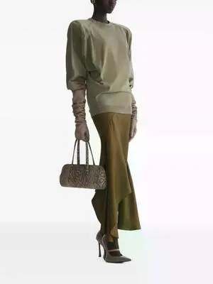 MUGLER Asymetric Fluid Skirt - Neutrals