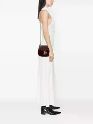 Chloé 2014-2020 Mini Bicolor Suede And Calfskin Drew Crossbody Bag - Red