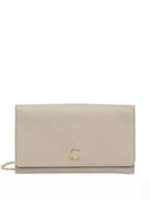 COCCINELLE C-me Logo-plaque Chain-link Clutch Bag - Neutrals