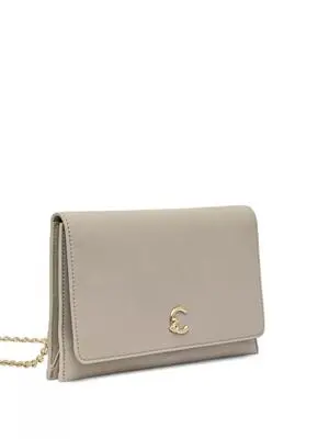 COCCINELLE C-me Logo-plaque Chain-link Clutch Bag - Neutrals